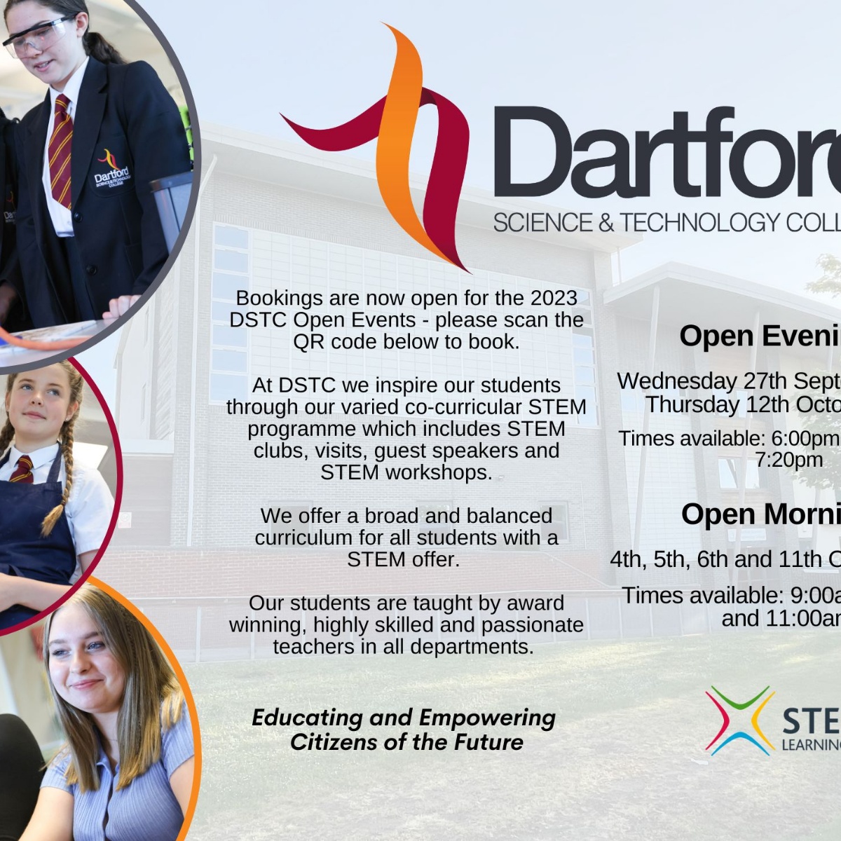 Dartford Science & Technology College - DSTC Open Events 2023